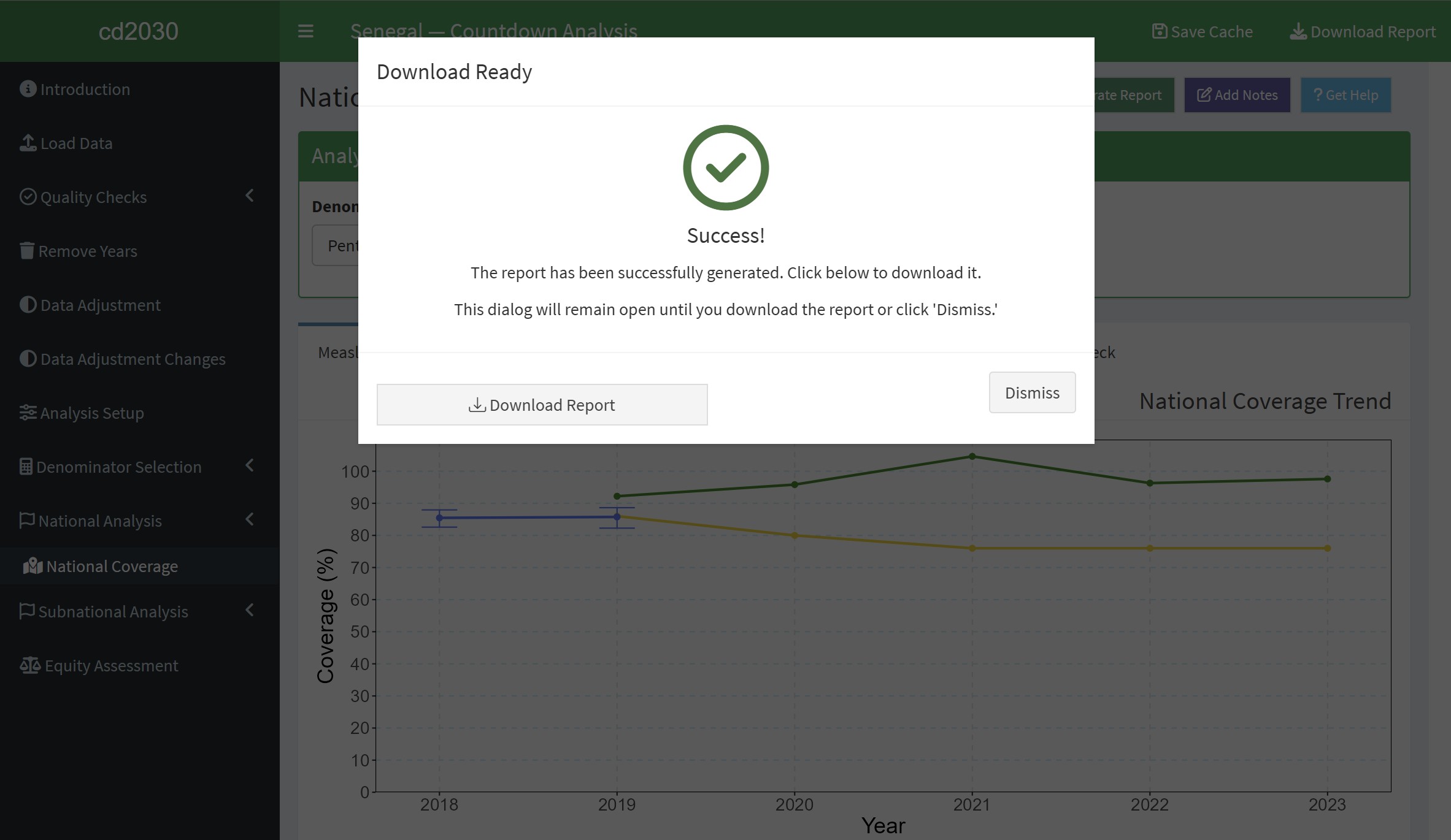 10 Report Generation – cd2030 User Guide